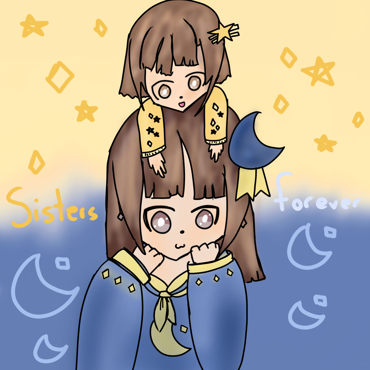 Sisters💙💛 - ibisPaint