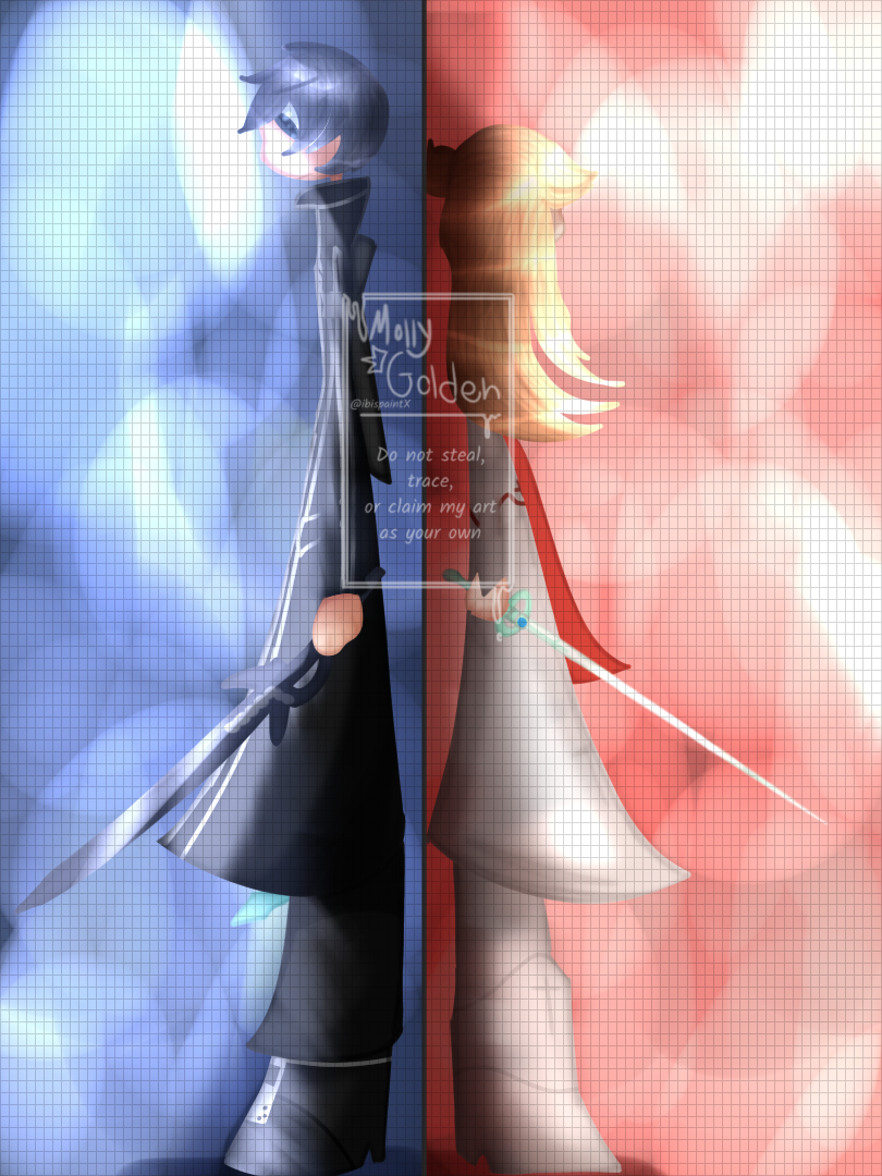 The Black Swordsman and Lighting Flash - ibisPaint