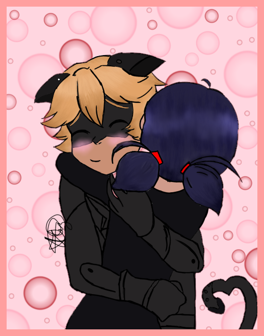 Chat noir in love - ibisPaint