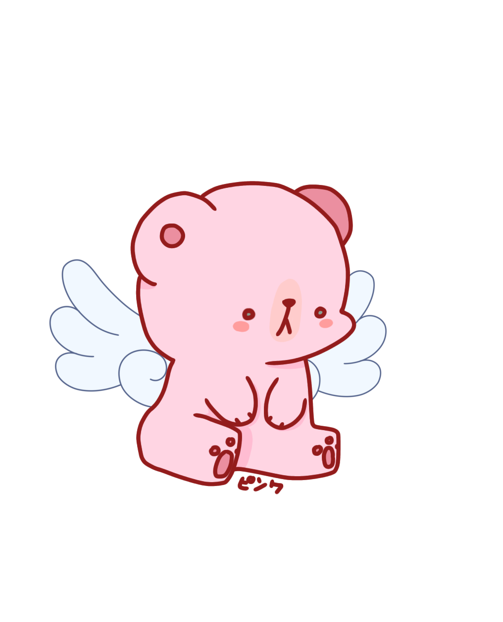 pink bear - ibisPaint