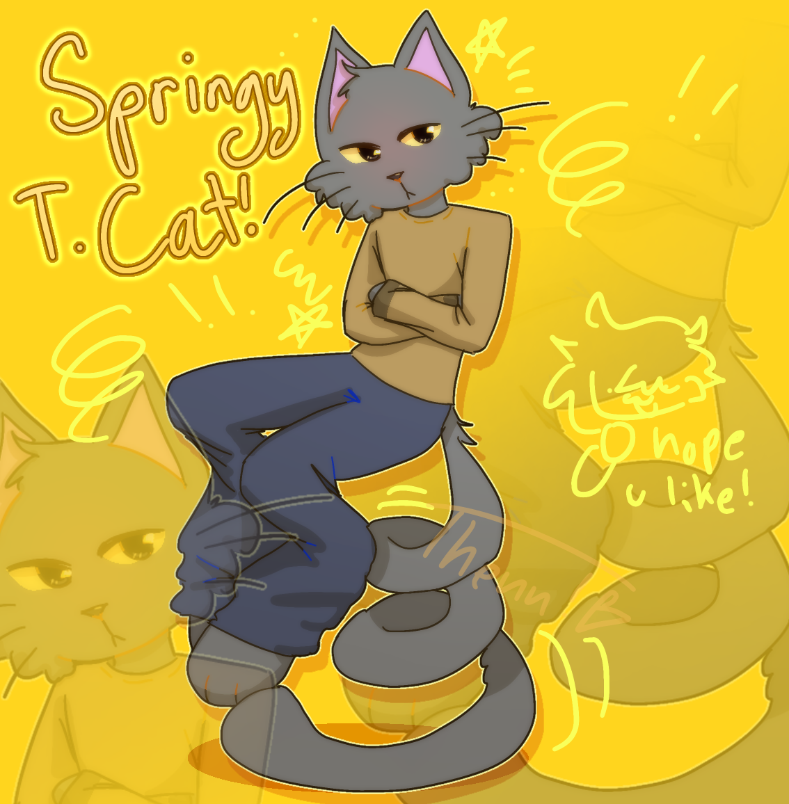 Springy T. Cat! - ibisPaint