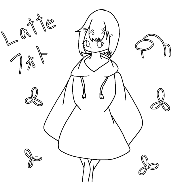 Latteさん 線画フリー2 - ibisPaint