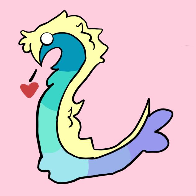 Fuzzy Neptunic worm!! - ibisPaint