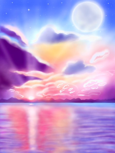 THE FASCINATING SUNSET - ibisPaint