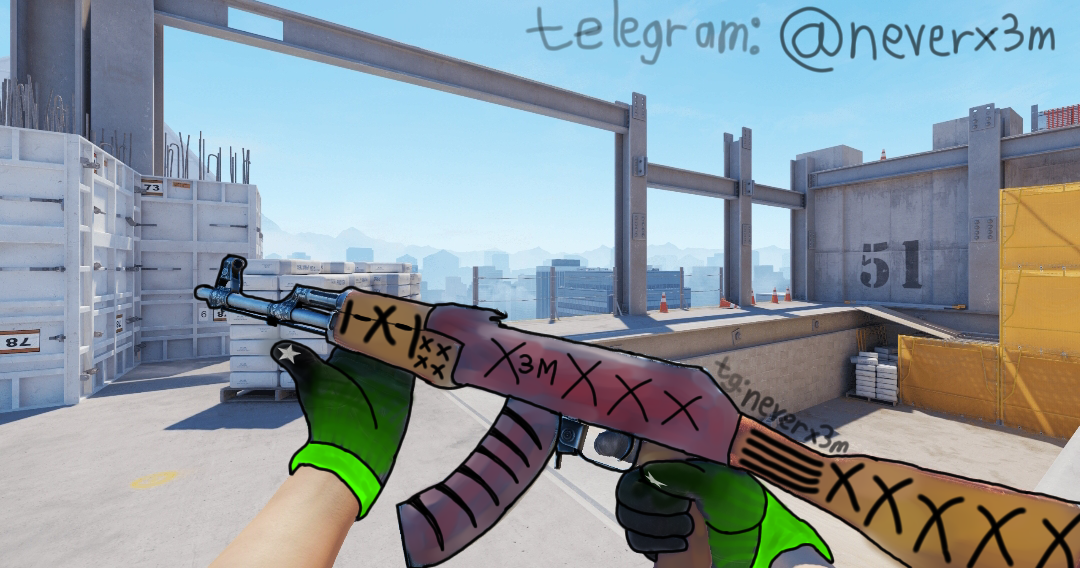 AK-47 - Extreme (x3m) CS2 Art - ibisPaint