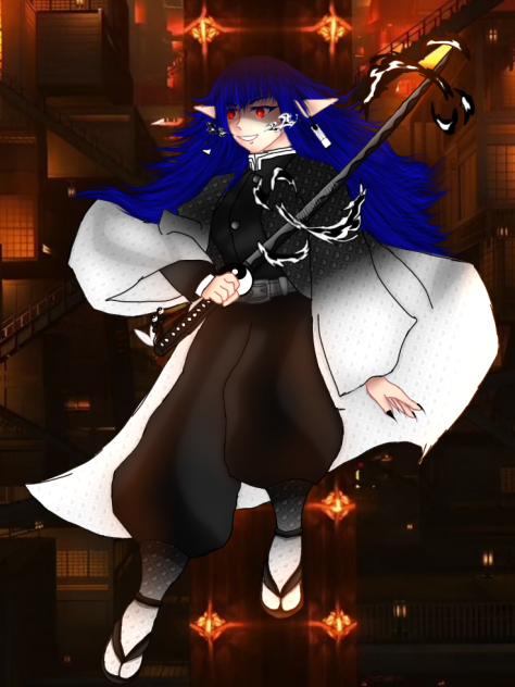 Fushi Tsuki falling into infinity castle - ibisPaint