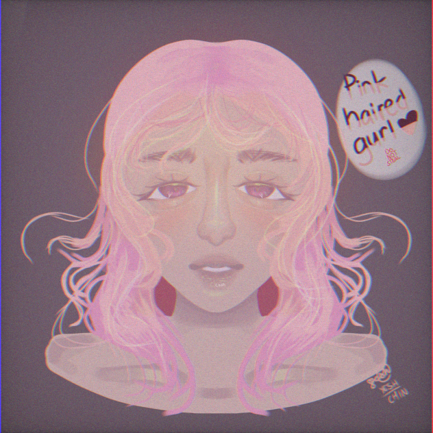 pink haired gurll - ibisPaint