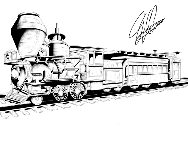 Wild west style train - ibisPaint