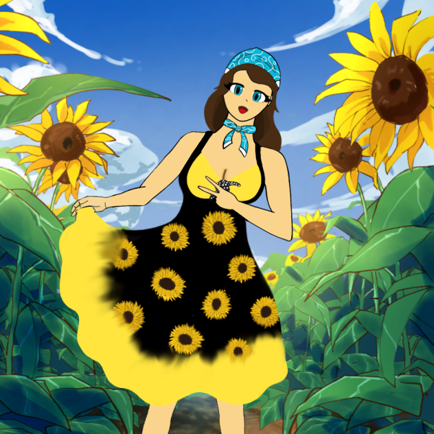 Sunflower dress thing! - ibisPaint