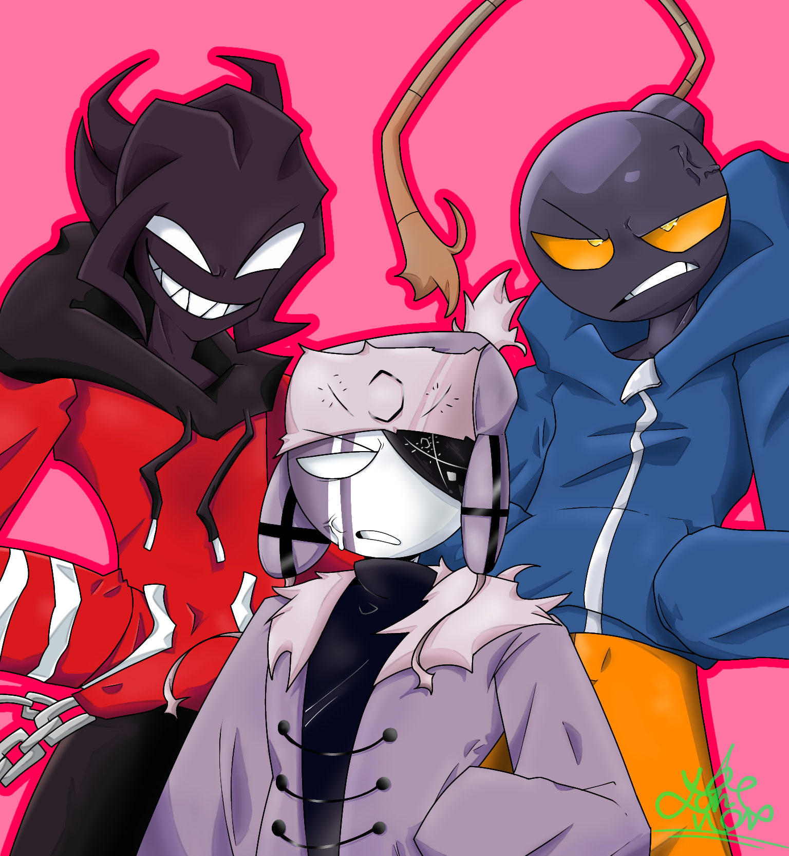 三人トリオ♡ whitty agoti ruv - ibisPaint