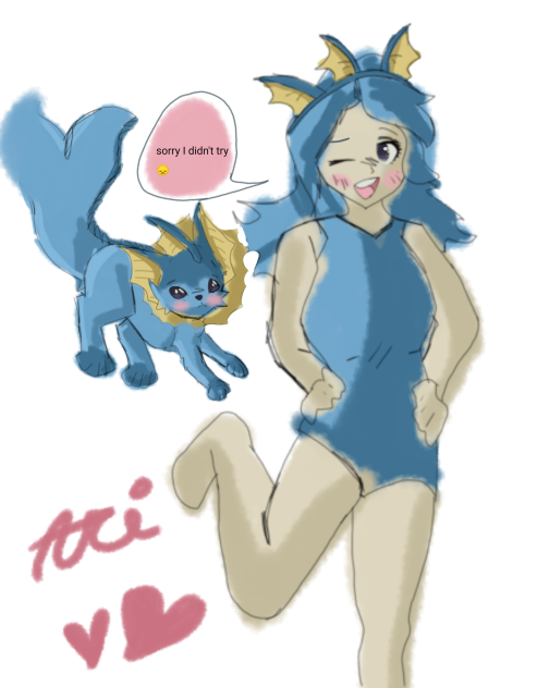 Vaporeon as a human - ibisPaint