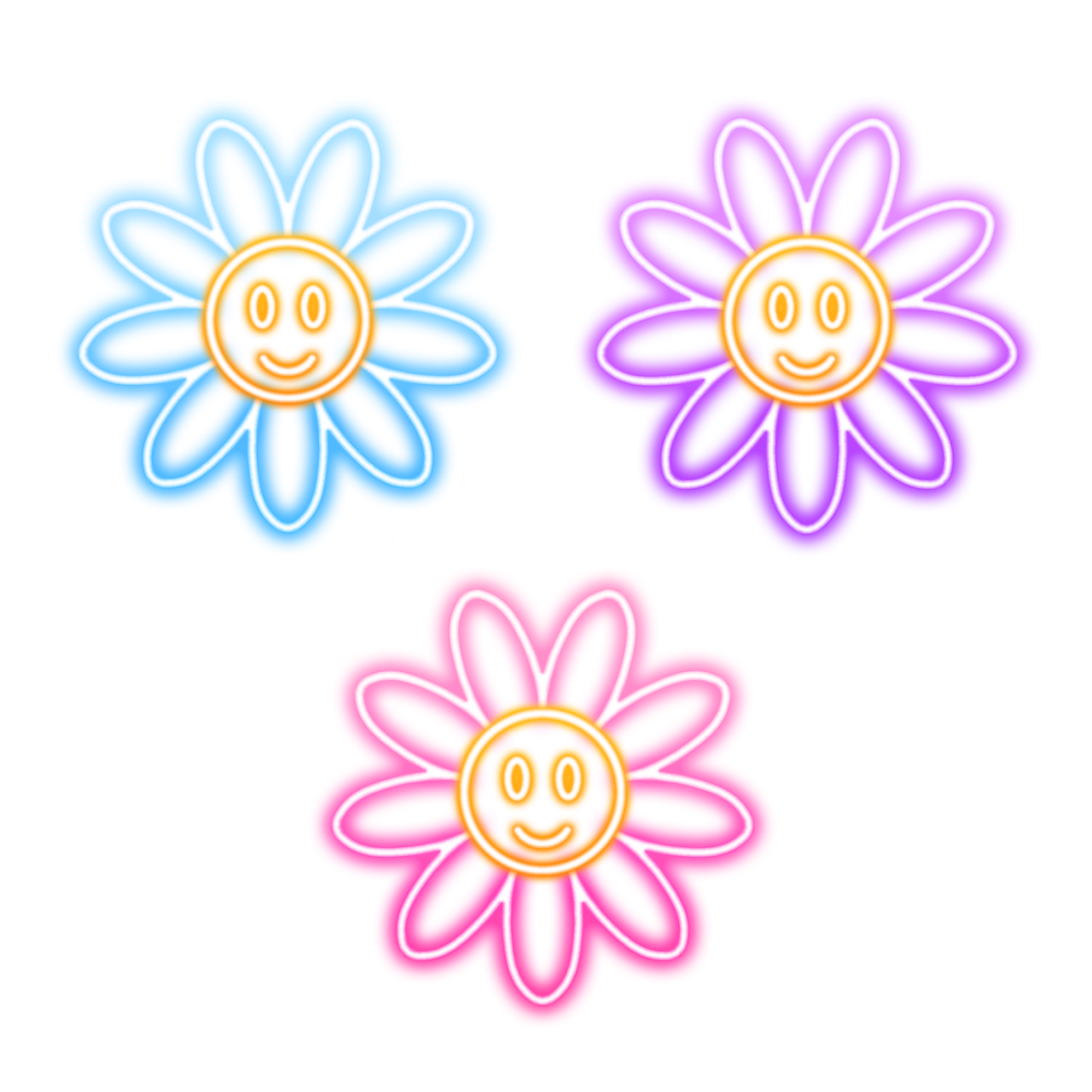 Y2k flower neon signs - ibisPaint