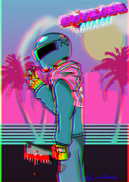 Hotline Miami Biker - ibisPaint