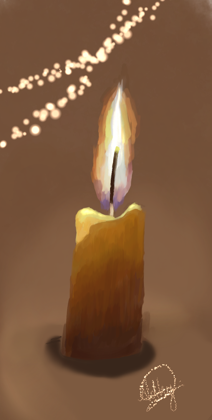 Burning candle. - ibisPaint