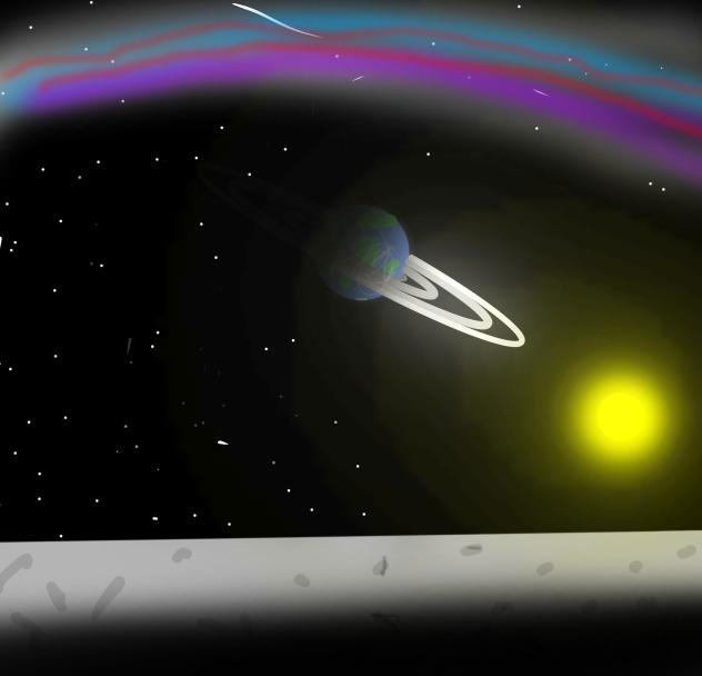 earth rise but with rings!!! - ibisPaint