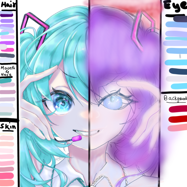 Purple hair - ibisPaint