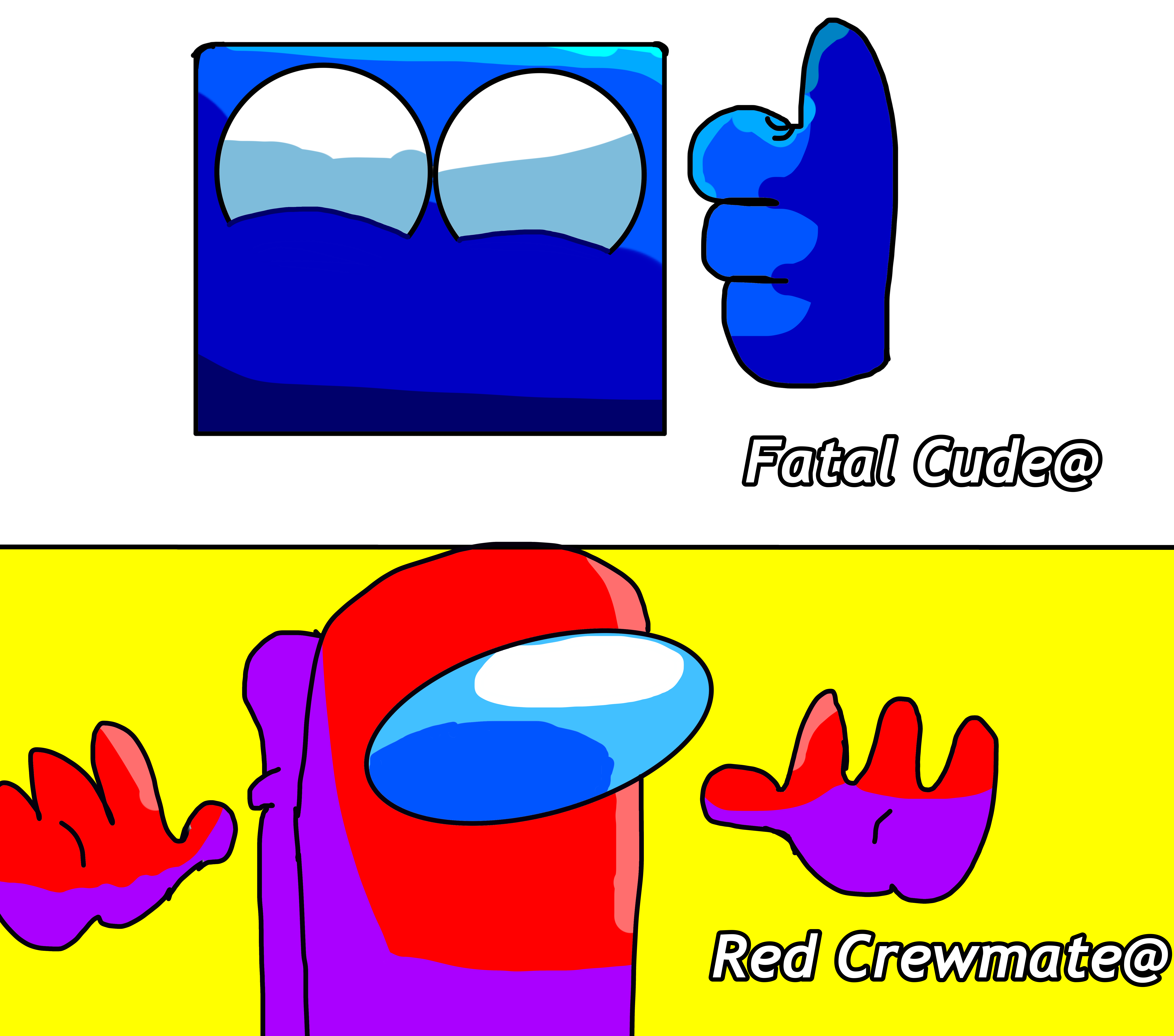 Fatal Cude and red Crewmate - ibisPaint