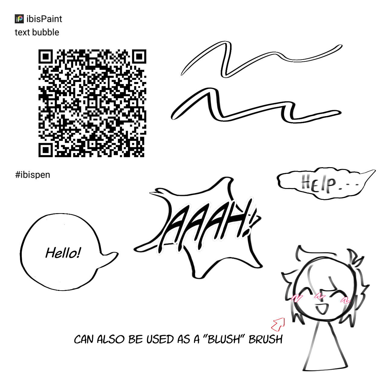 text bubble brush - ibisPaint