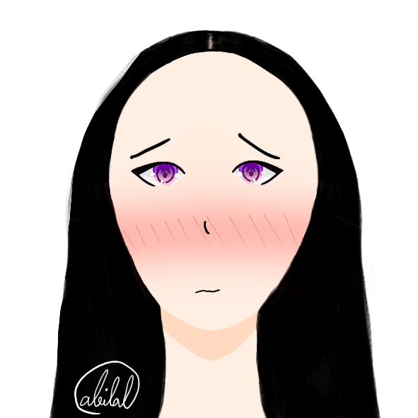 Girl blushing - ibisPaint