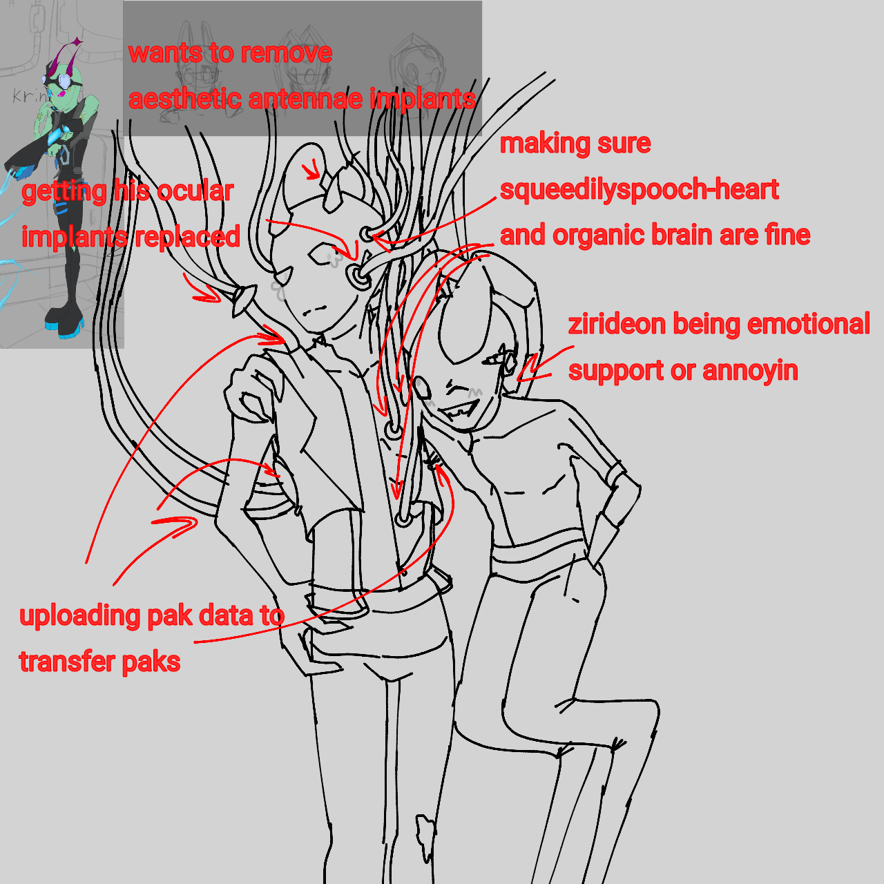 he has trauma around wires - ibisPaint