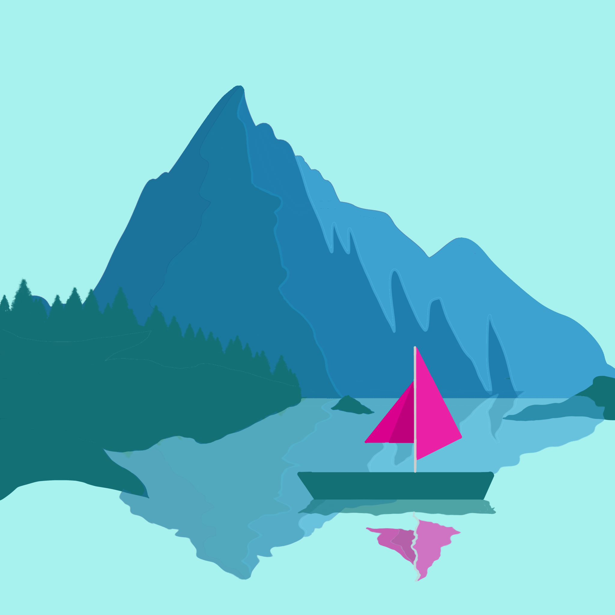 mountain view - ibisPaint