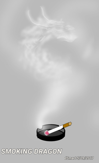 SMOKING DRAGON - ibisPaint