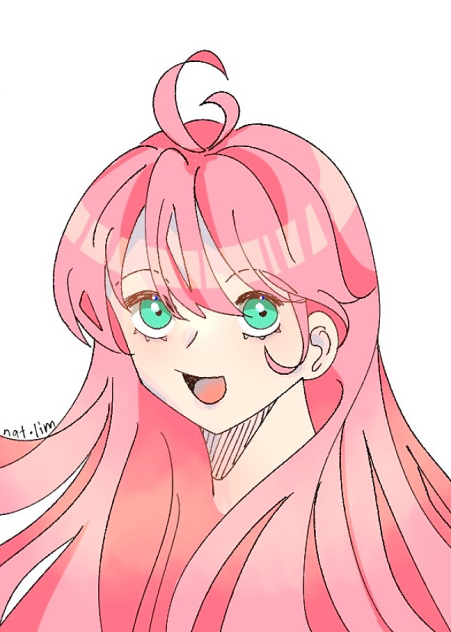 pink hair - ibisPaint