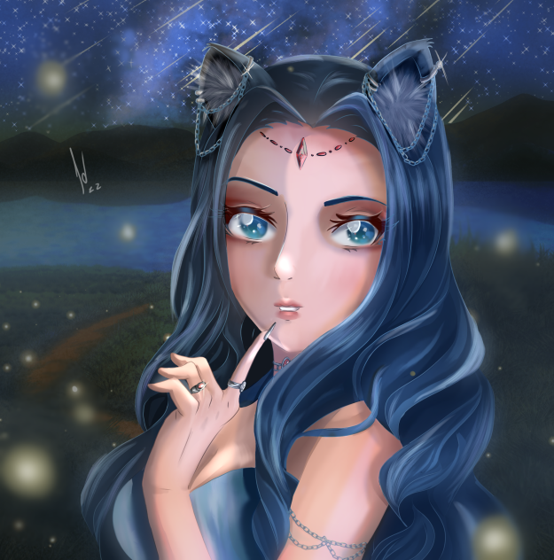 menina gatinho - ibisPaint