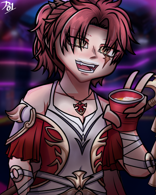 Blaise Shinryu Drinking - ibisPaint