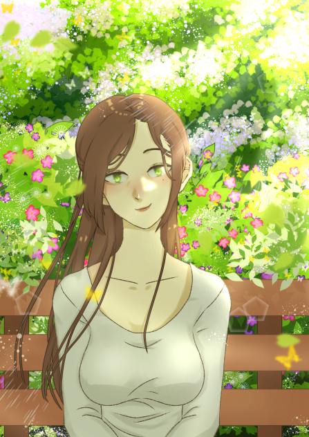 In a garden - ibisPaint