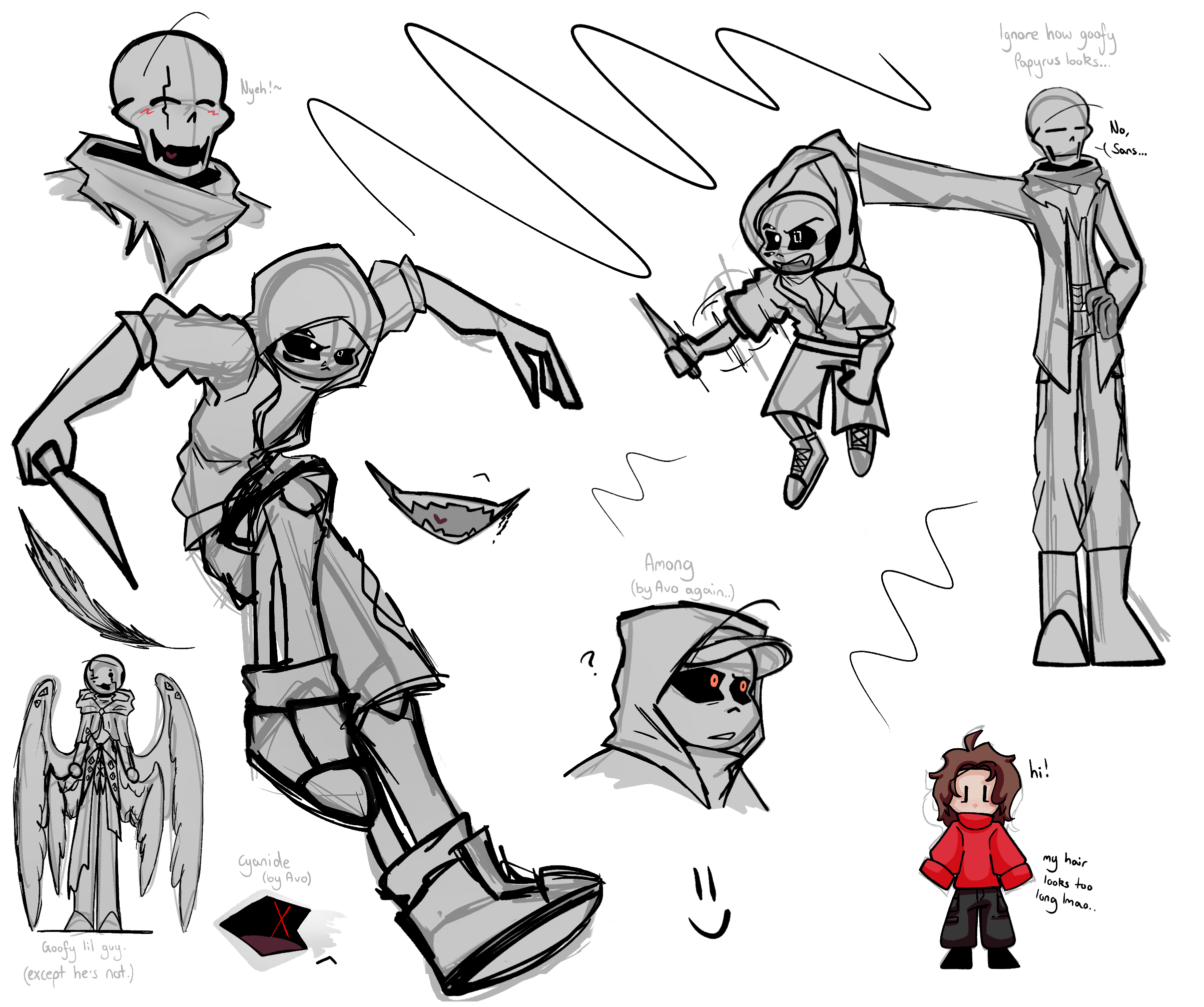 random scribbles plus me for some reason - ibisPaint