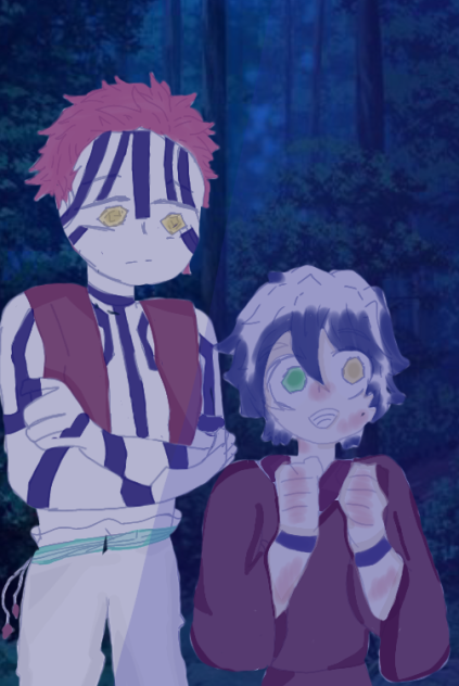 Mi personaje y Akasa - ibisPaint