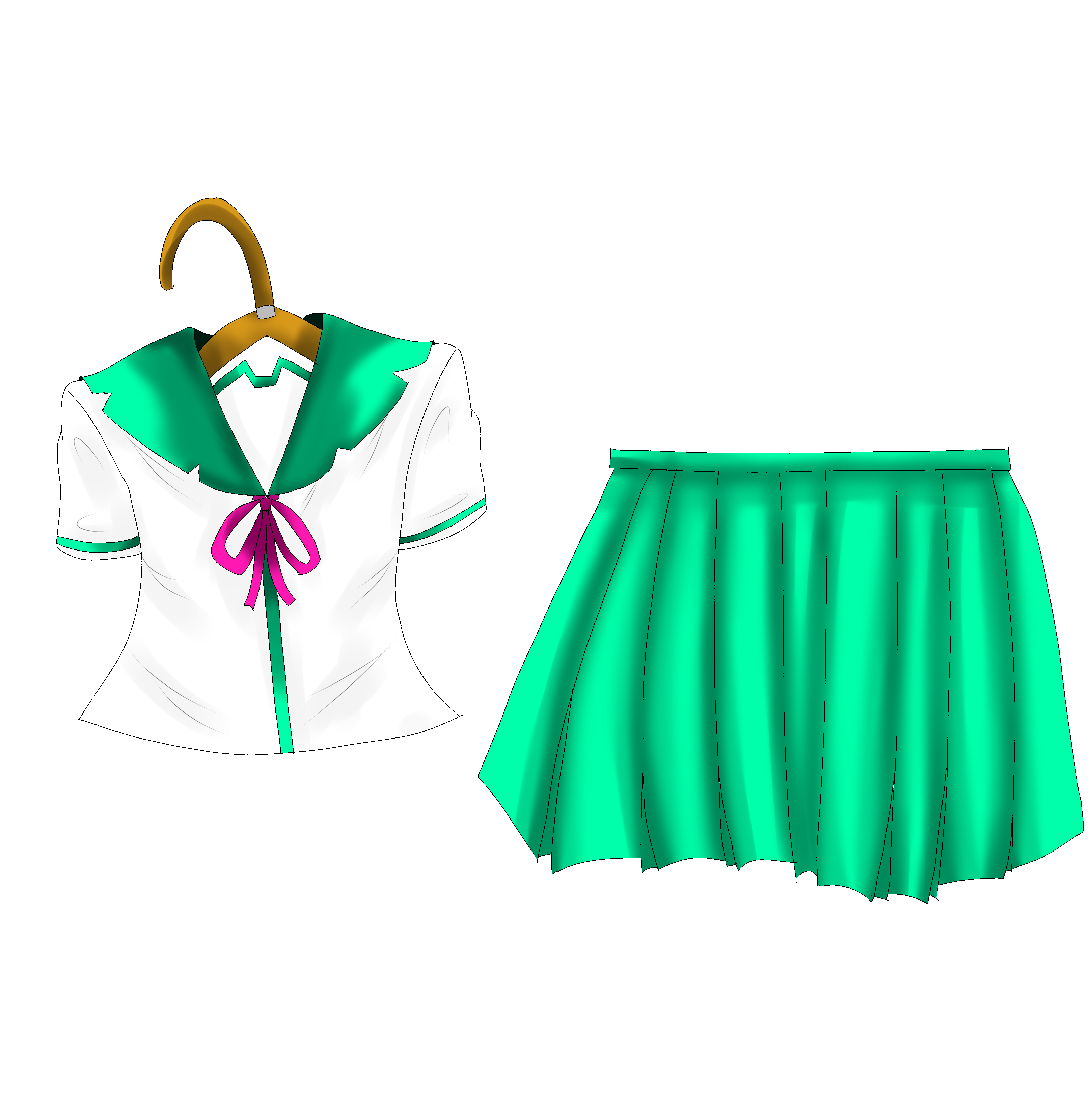 school girl uniform - ibisPaint