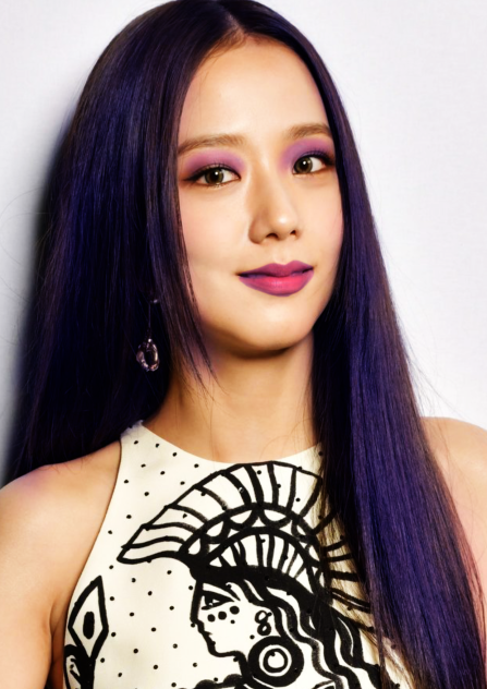 Jisoo in all purple colour hair tutorial - ibisPaint