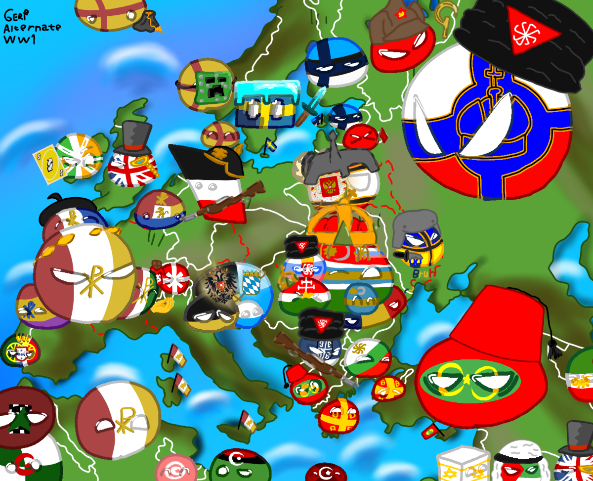 Countryball map (Alternate Ww1) - ibisPaint