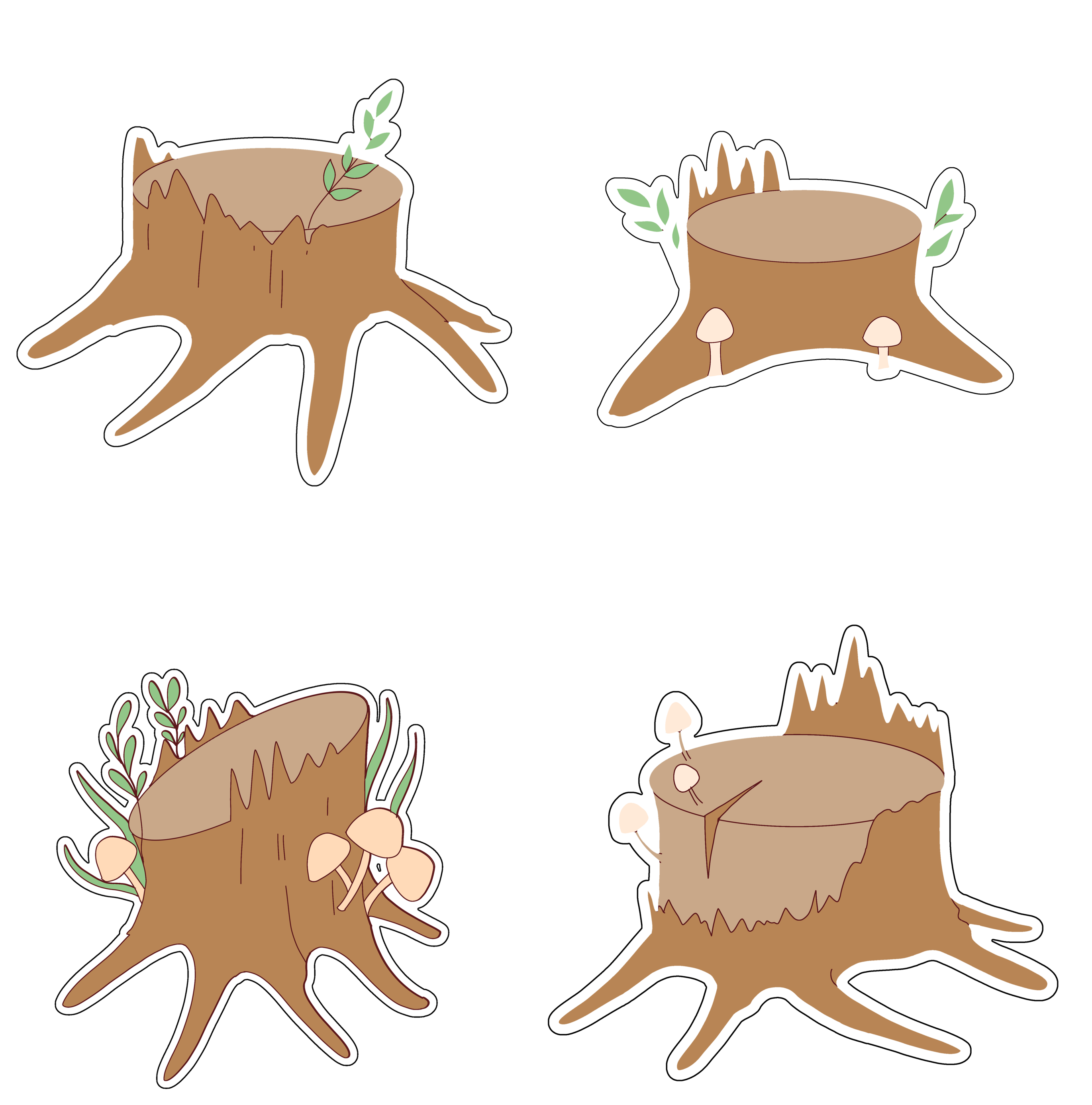 Tree stump Sticker - ibisPaint