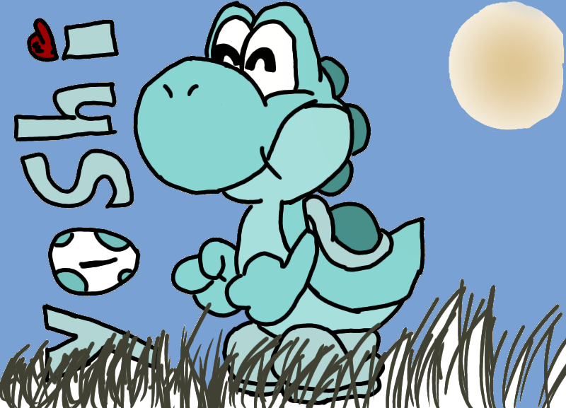 teal yoshi - ibisPaint