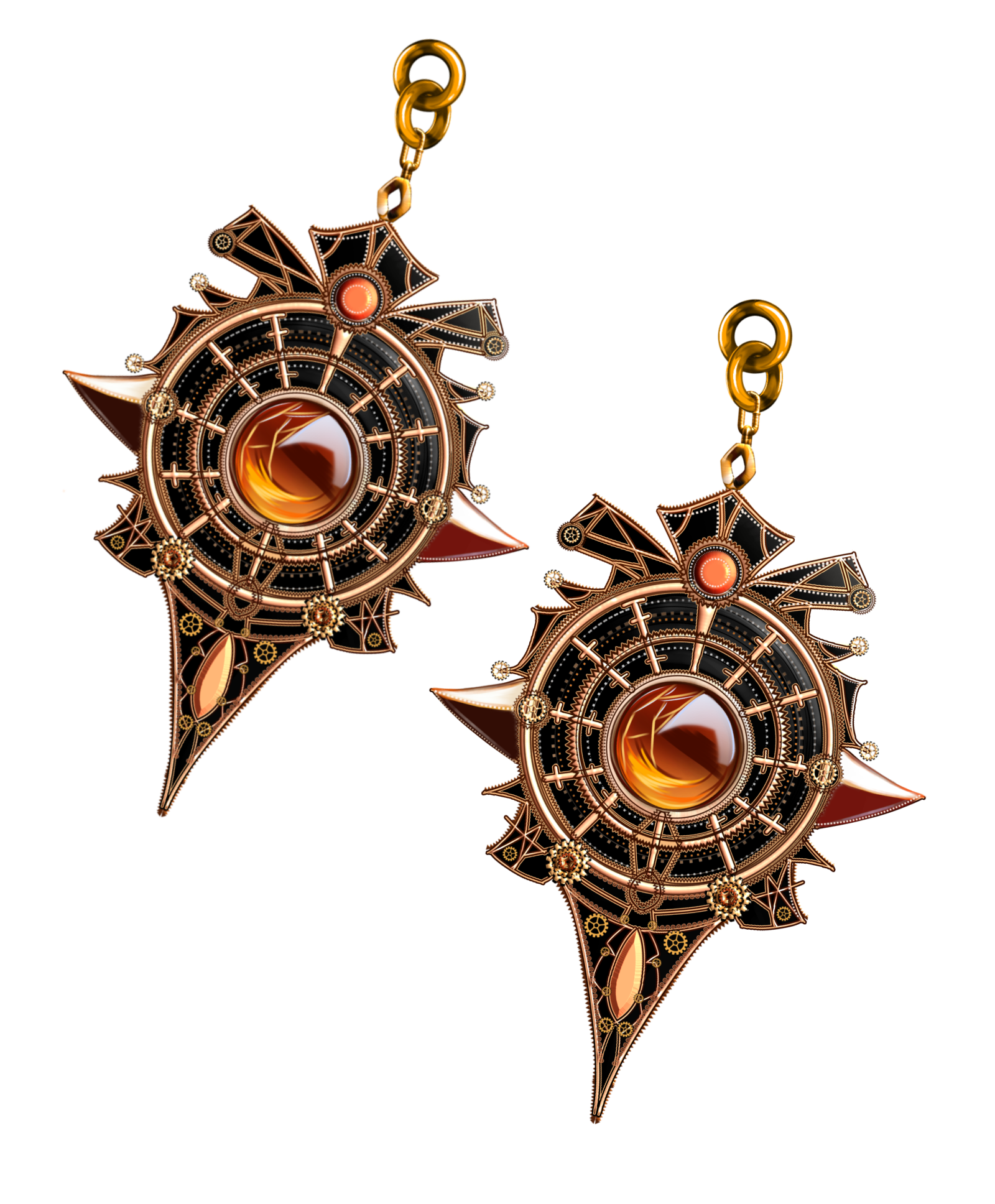 steampunk earring 3 - ibisPaint