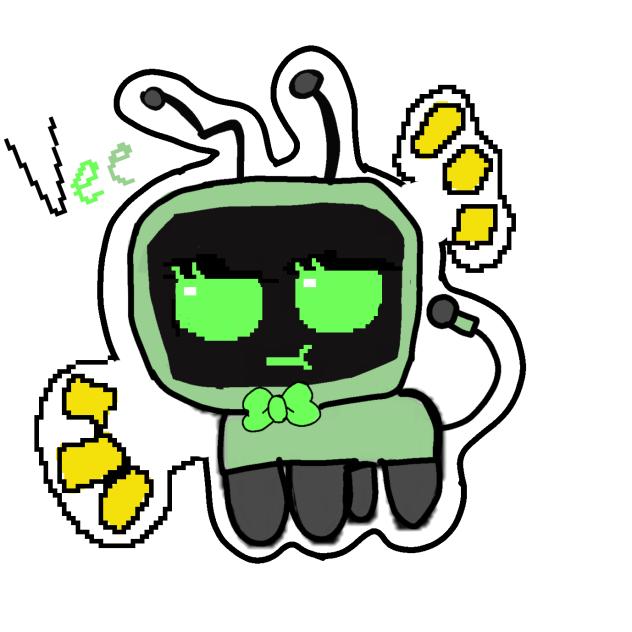 Vee sticker!🖤💚📺 - ibisPaint