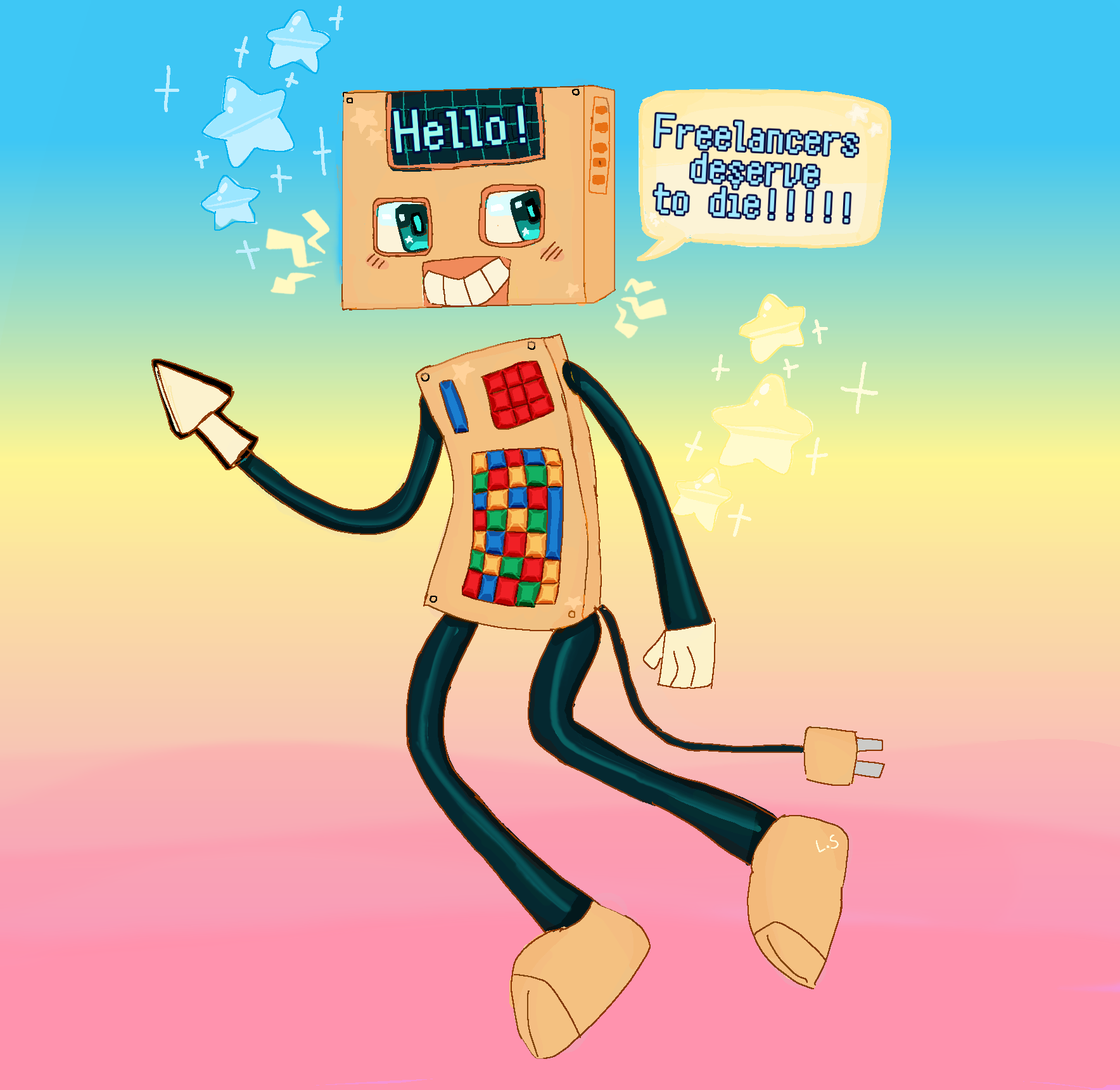 Dhmis Colin the Computer Drawing - ibisPaint