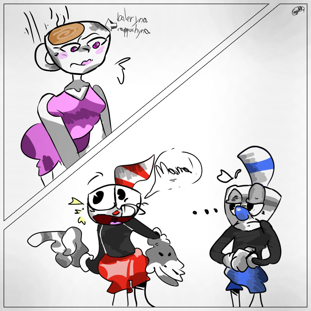 bailerina cappuccina & cuphead mugman - ibisPaint