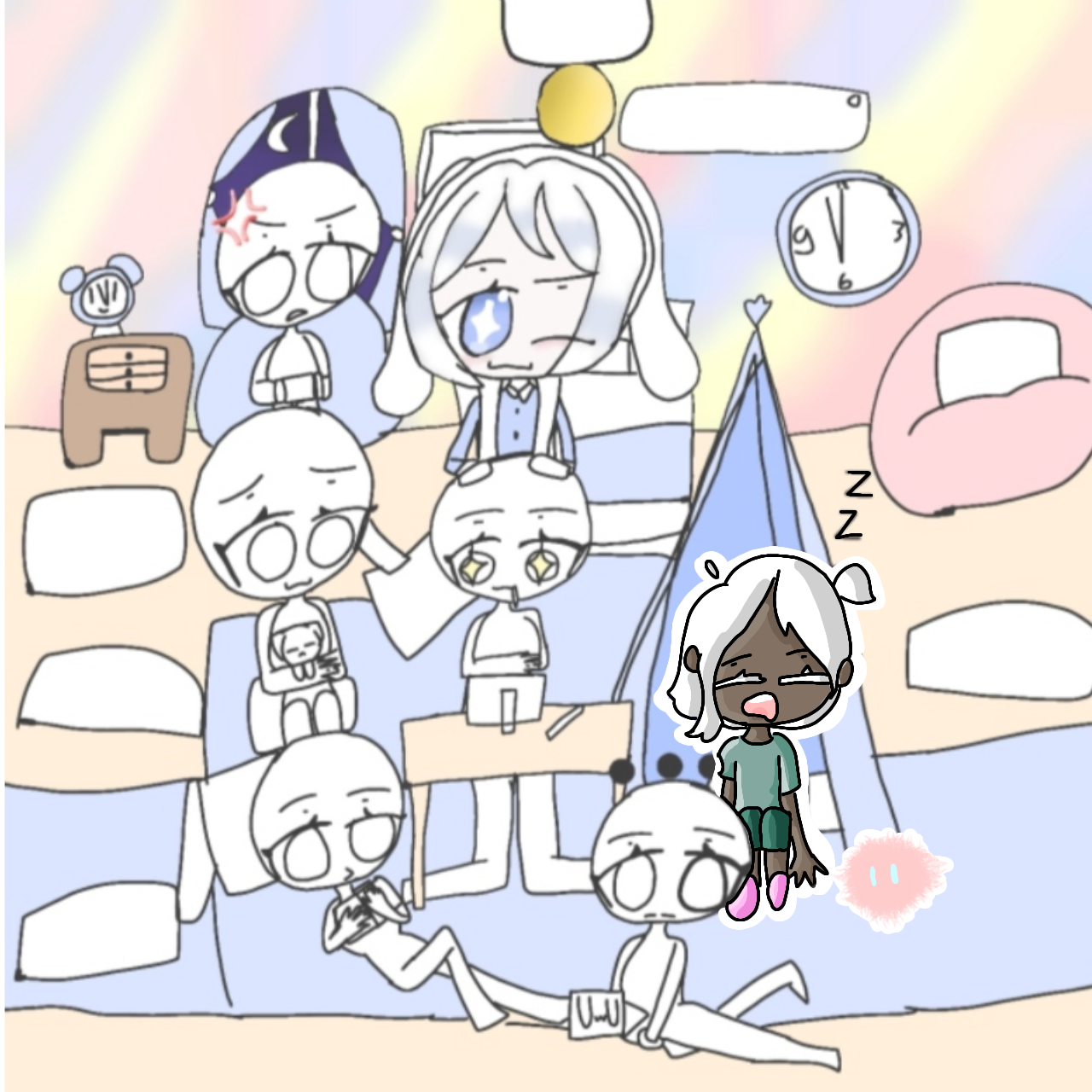 Sleeping collab - ibisPaint