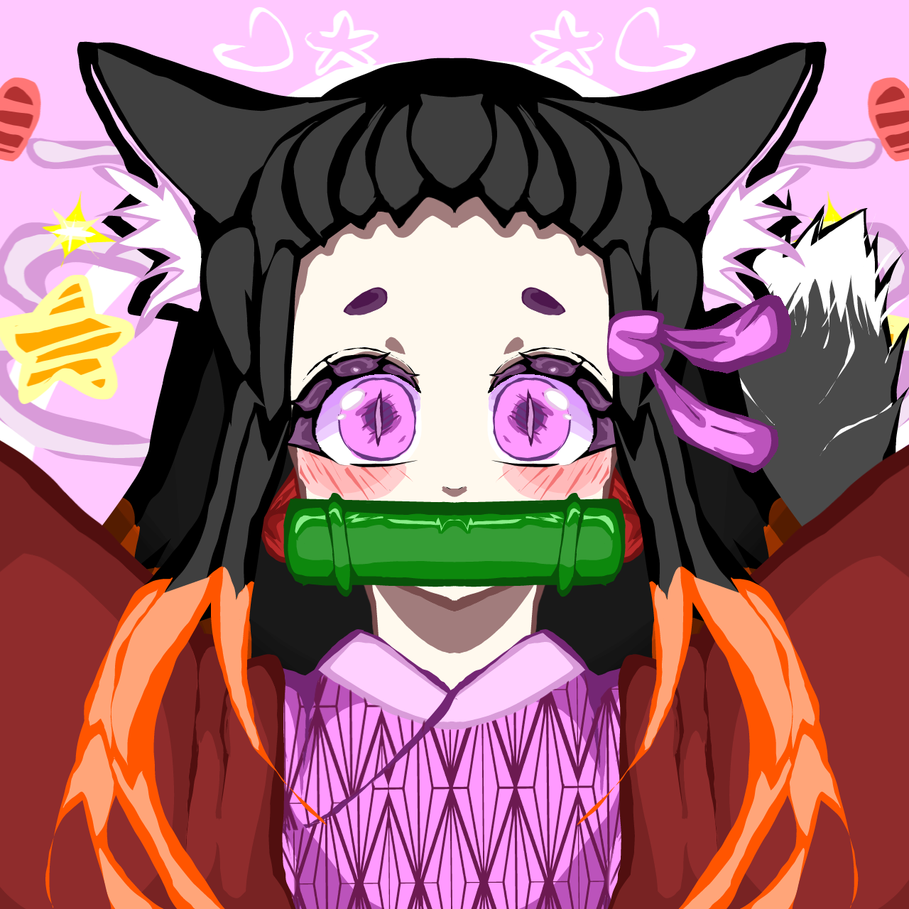 nezuko x tai mèo - ibisPaint