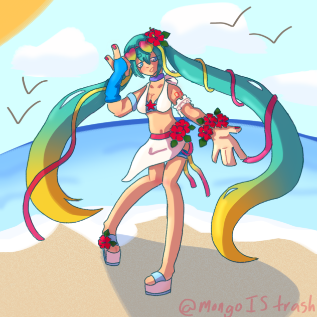 Summer miku - ibisPaint