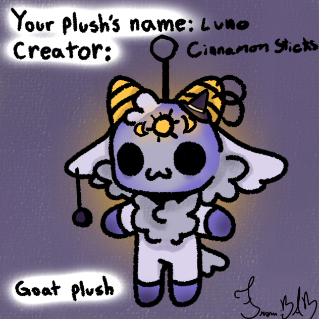 Luno the goat plush. - ibisPaint