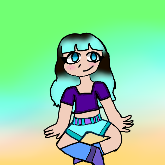 mint sitting - ibisPaint