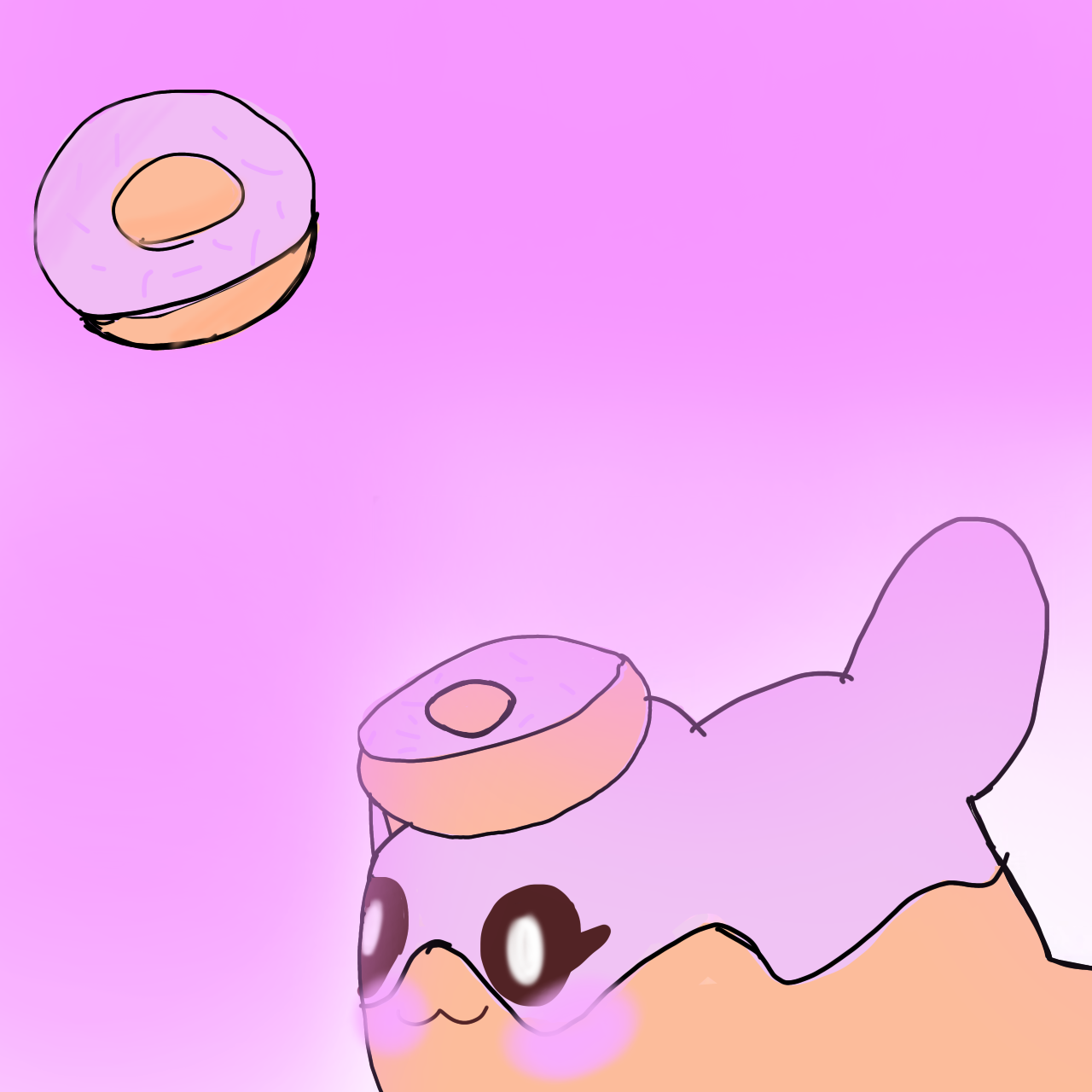 Cute doughnut Cat - ibisPaint