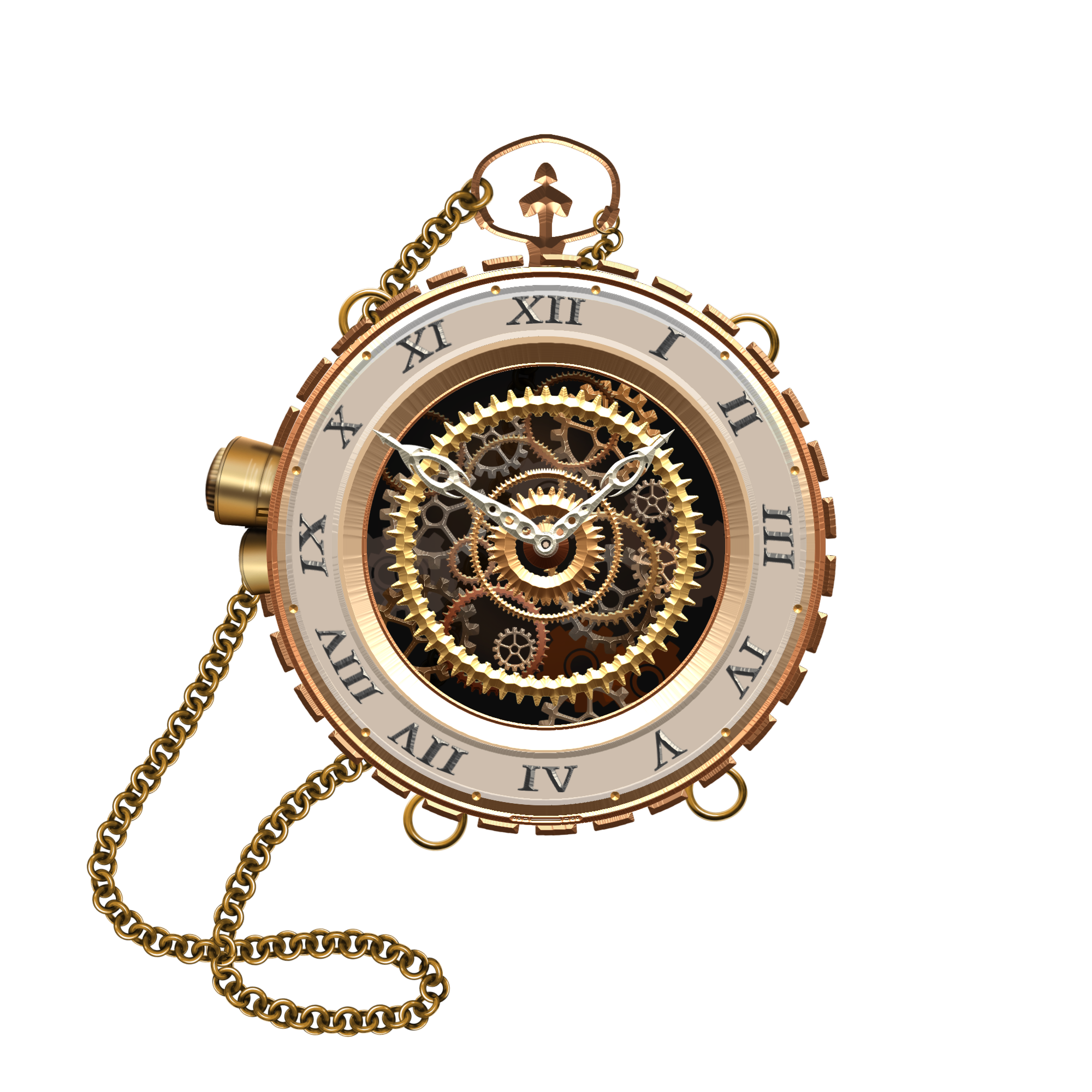 steampunk pocket watch - ibisPaint
