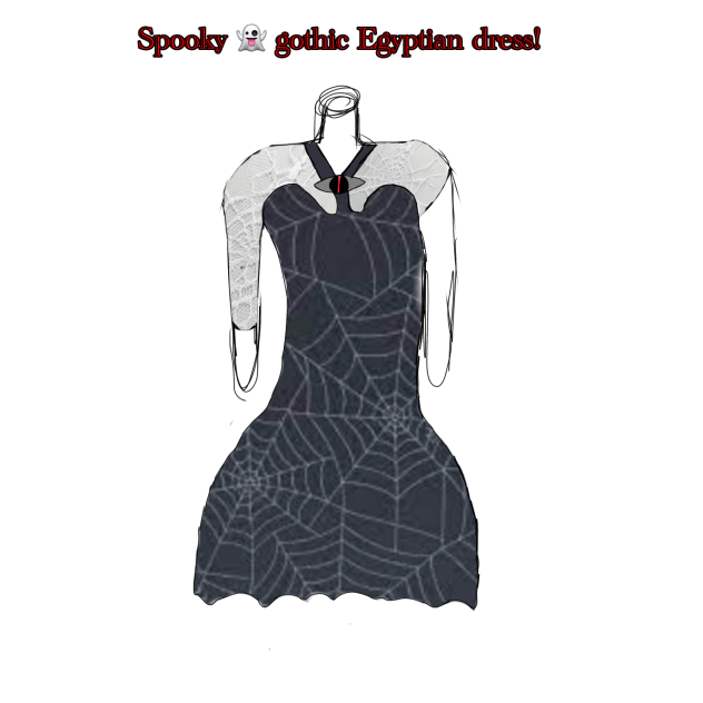 Spooky 👻 gothic Egyptian dress! - ibisPaint