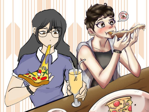 pizza con amigos - ibisPaint